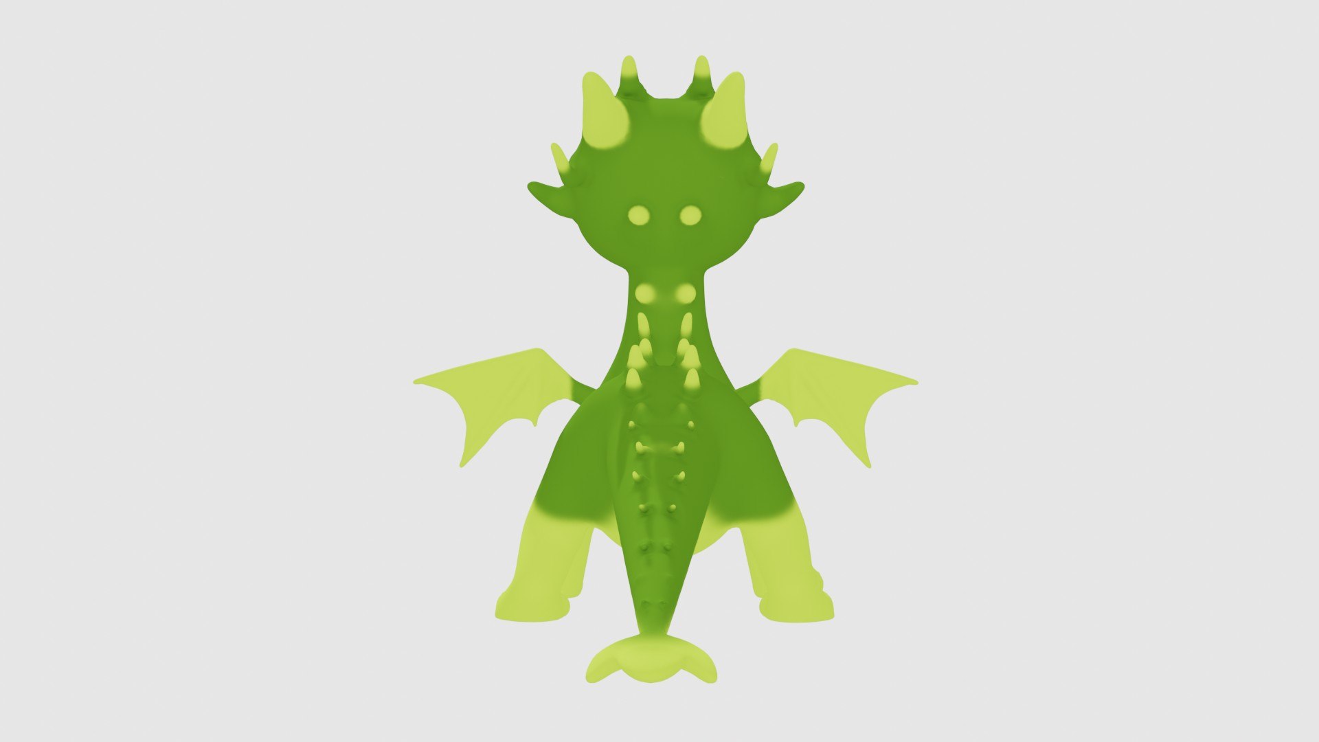 Green Cute Dragon 3D Model - TurboSquid 2084254