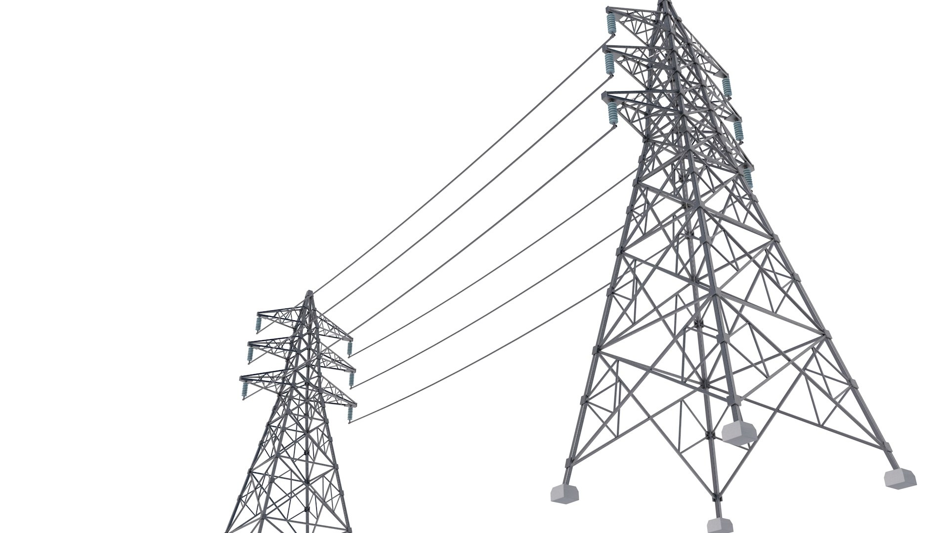 3D Electrical Power Line Model - TurboSquid 1896375