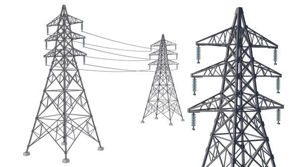 3D Electrical Power Line model - TurboSquid 1896375