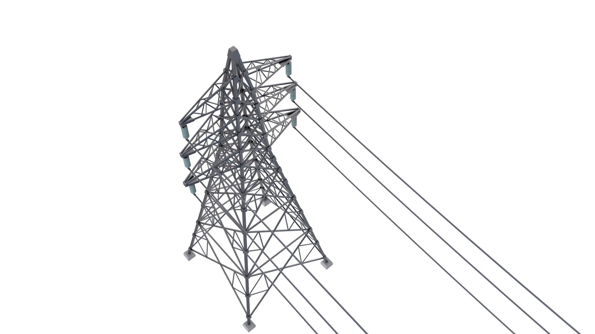 3D Electrical Power Line Model - TurboSquid 1896375