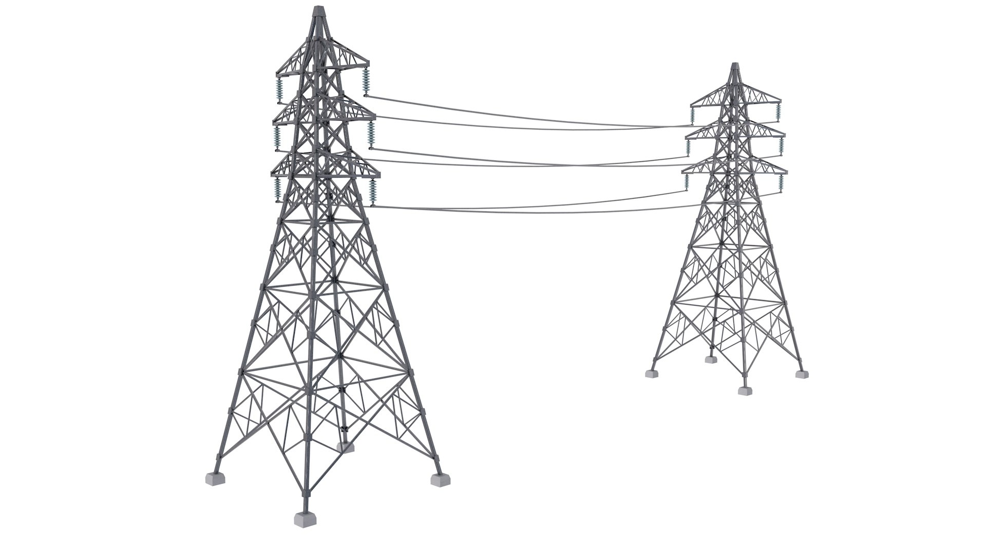 3D Electrical Power Line Model - TurboSquid 1896375