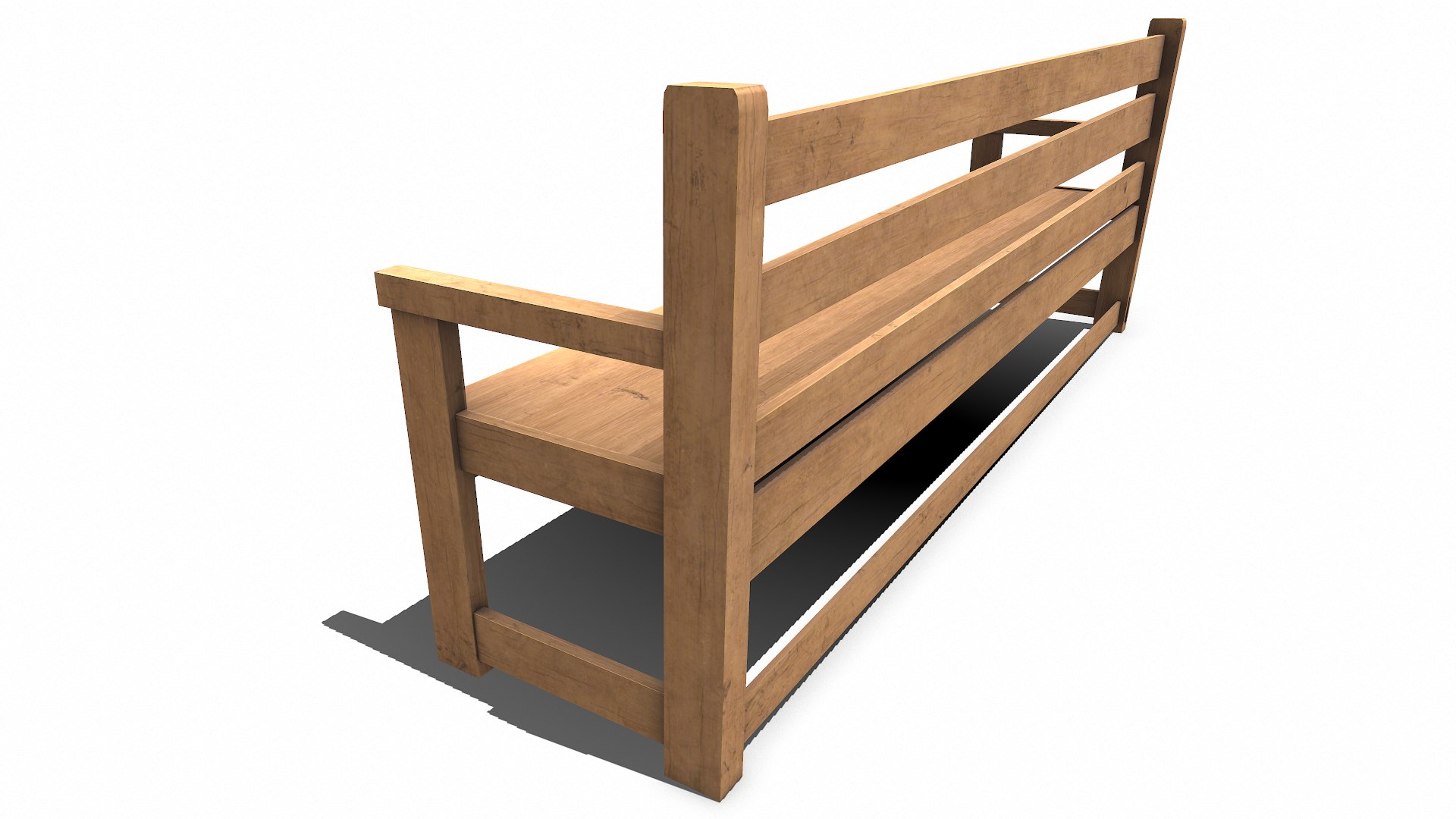 Free 3D Wooden Outdoor Bench Low-poly PBR Model - TurboSquid 2293158