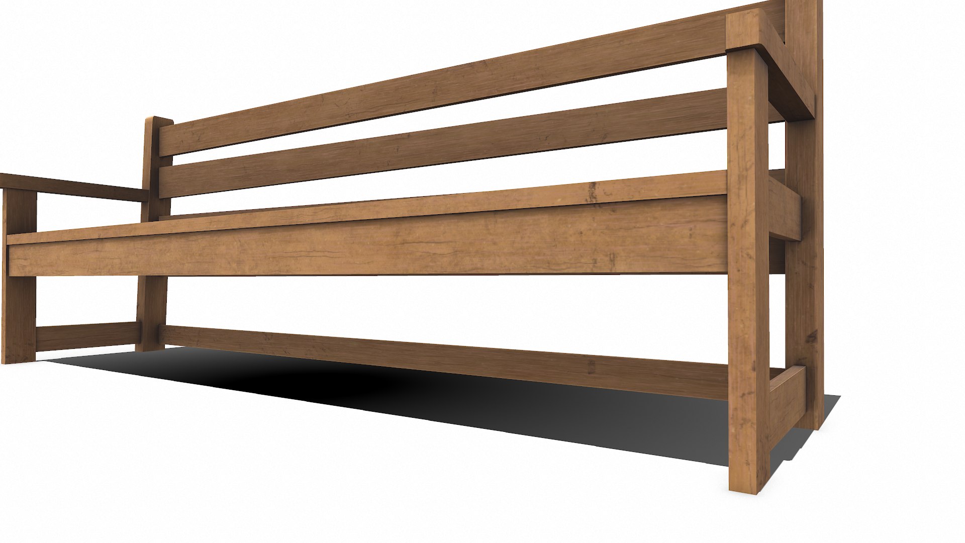 Free 3D Wooden Outdoor Bench Low-poly PBR Model - TurboSquid 2293158