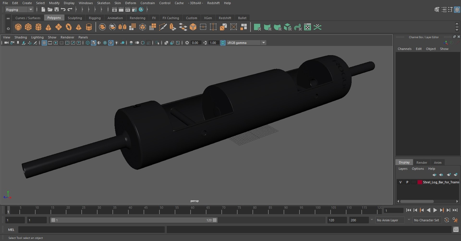 3D Steel Log Bar For Training 10 Inch Model - TurboSquid 1971824