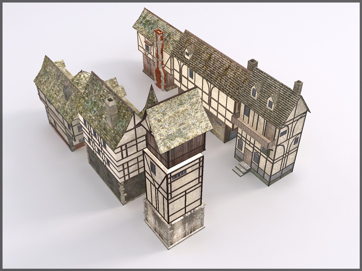 Medieval Town Building Games 3d Model