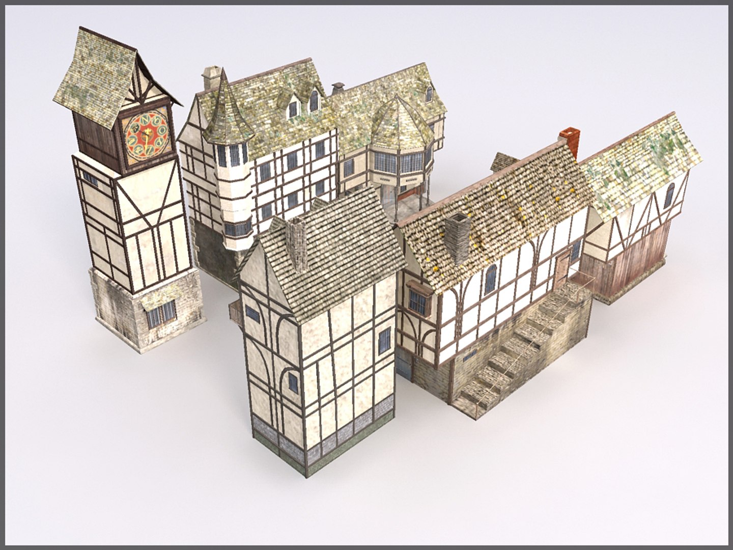 Medieval Town Building Games 3d Model