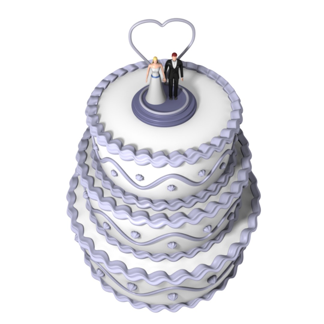 Wedding Cake Figures 3d Model