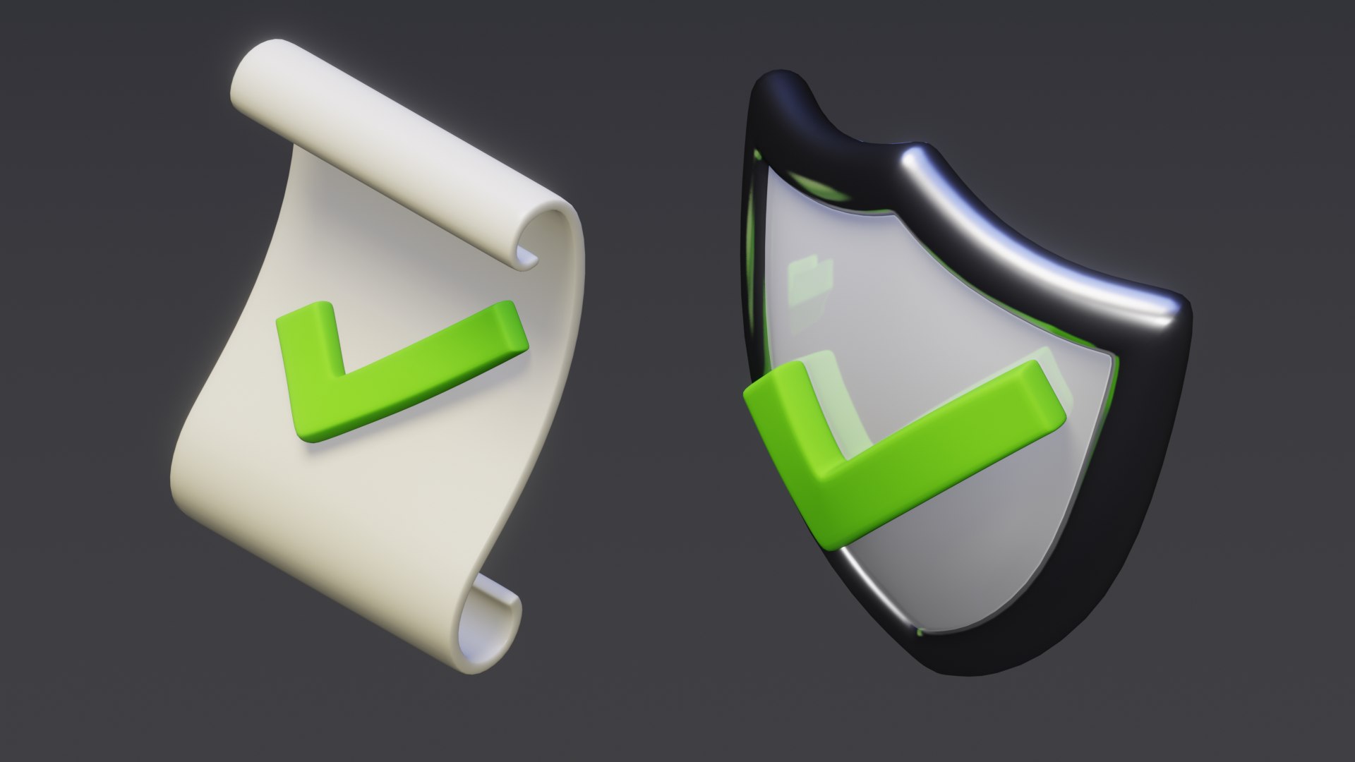 3D Icon Checkmark Mark - TurboSquid 1668177