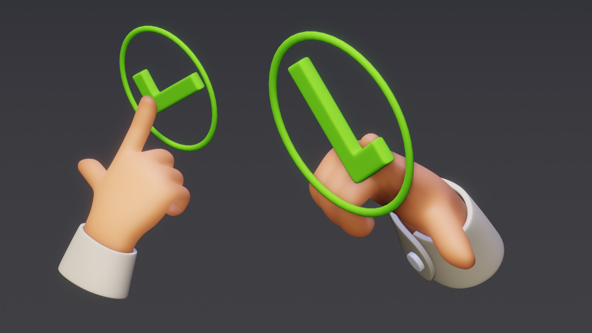 3D Icon Checkmark Mark - TurboSquid 1668177