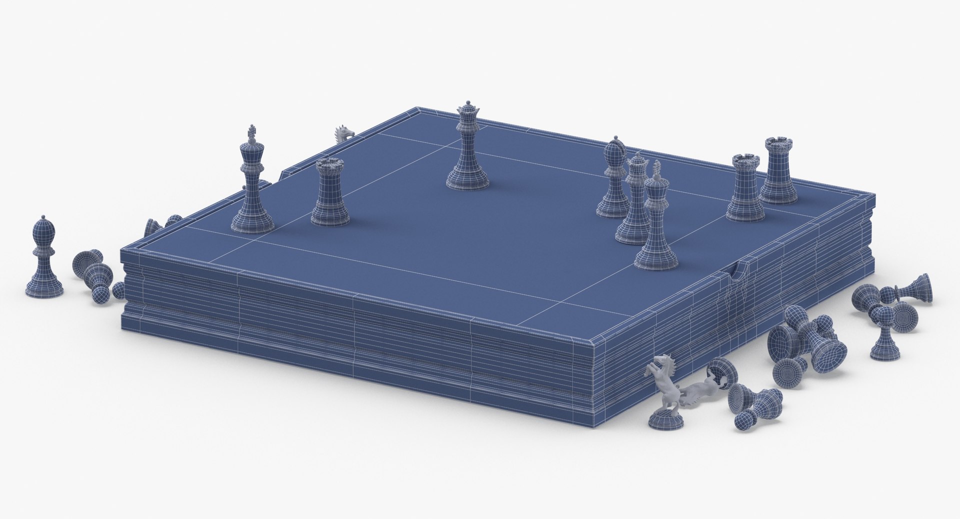 3D Chess Board Set 02 - TurboSquid 1582031