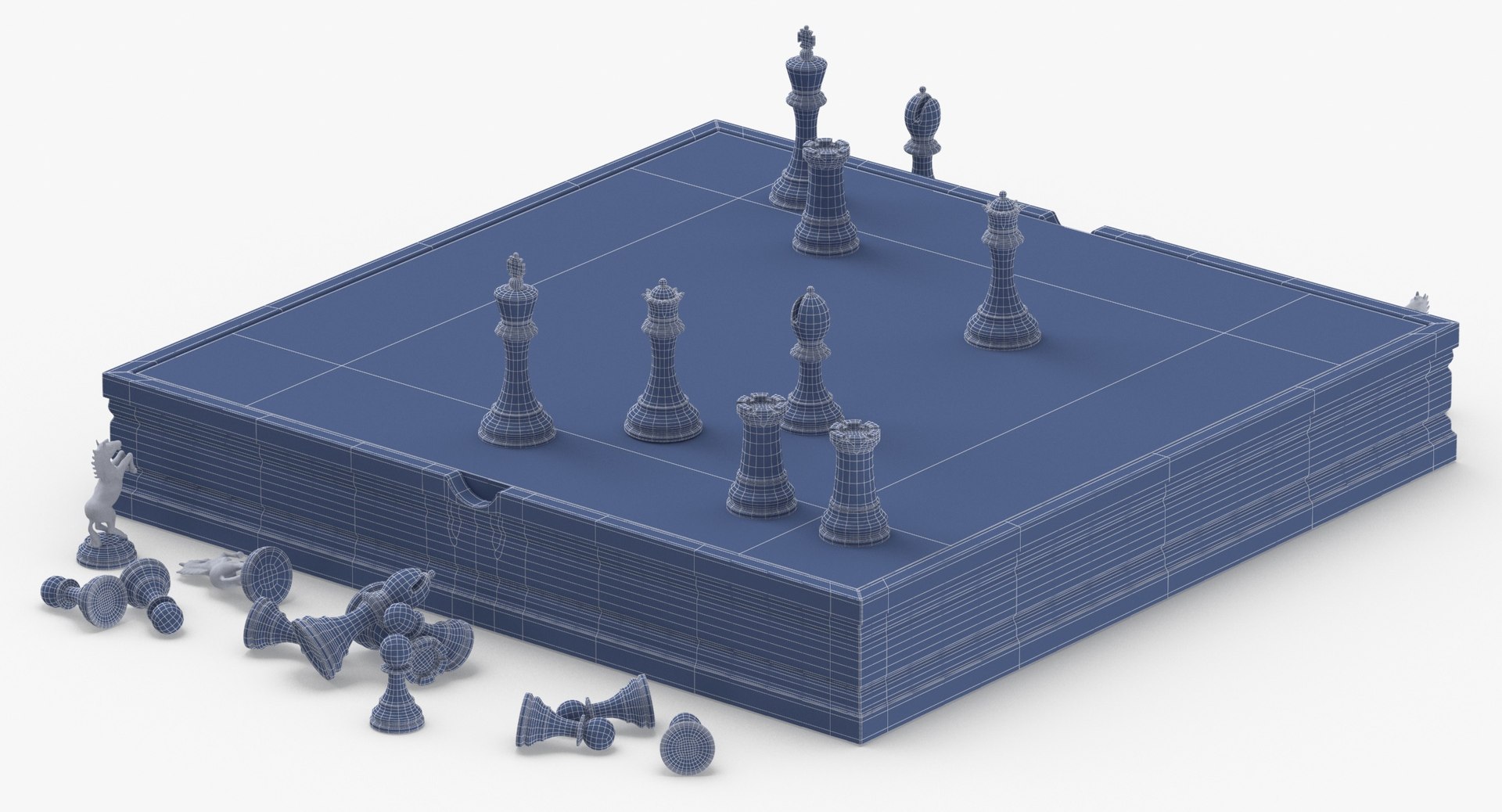 3D Chess Board Set 02 - TurboSquid 1582031
