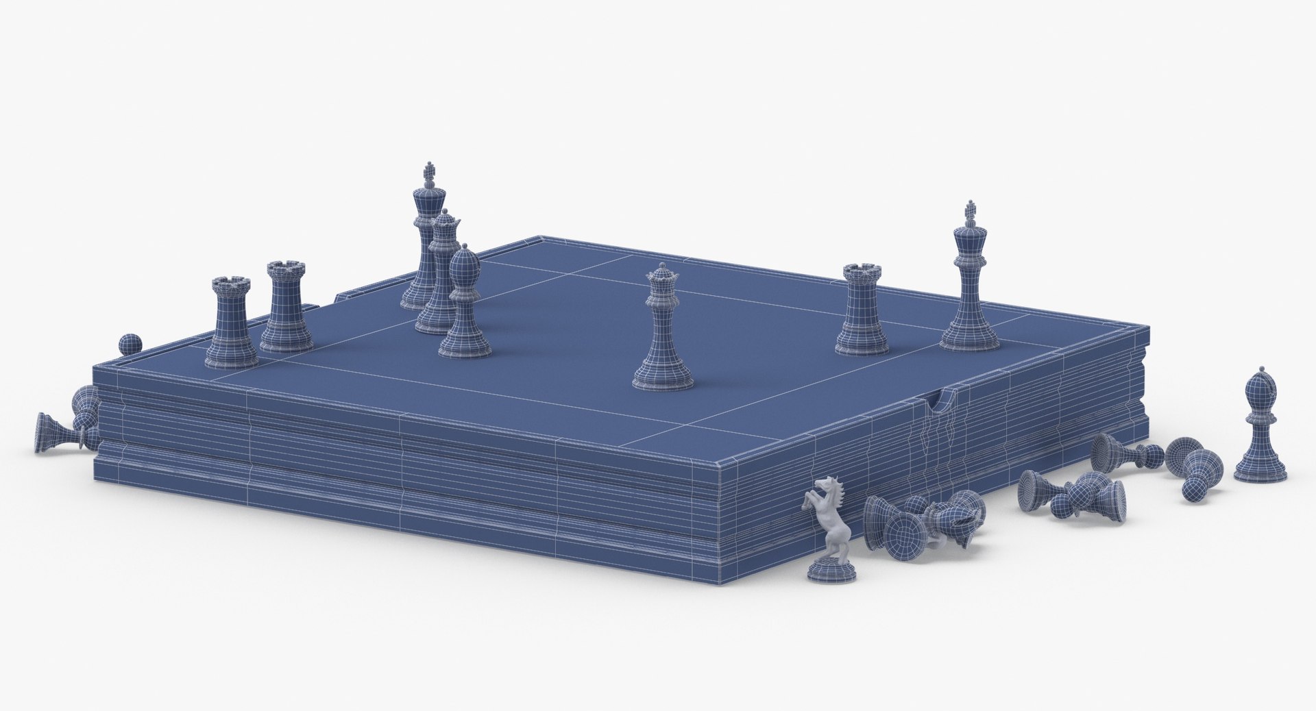 3D Chess Board Set 02 - TurboSquid 1582031