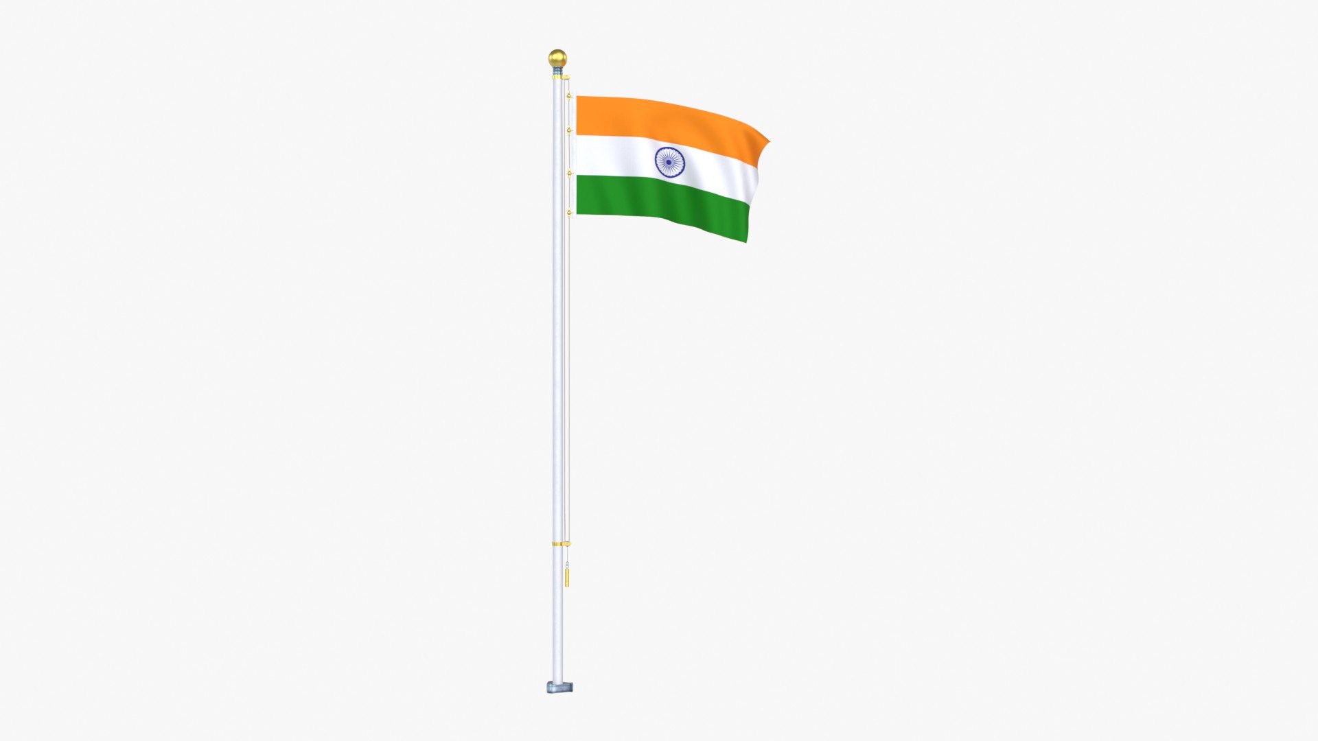 India Flag Stand Pole Animated 3D - TurboSquid 2501360