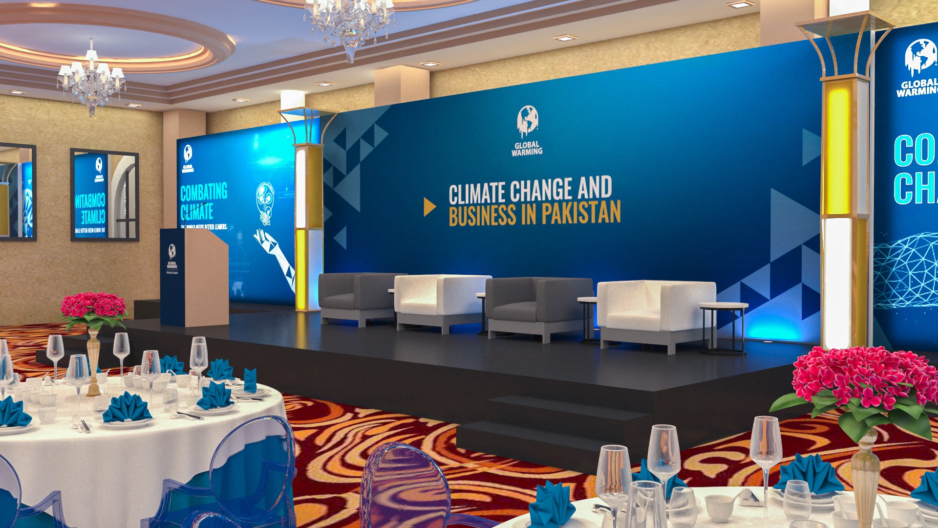 3D Corporate Event Design - TurboSquid 2173013