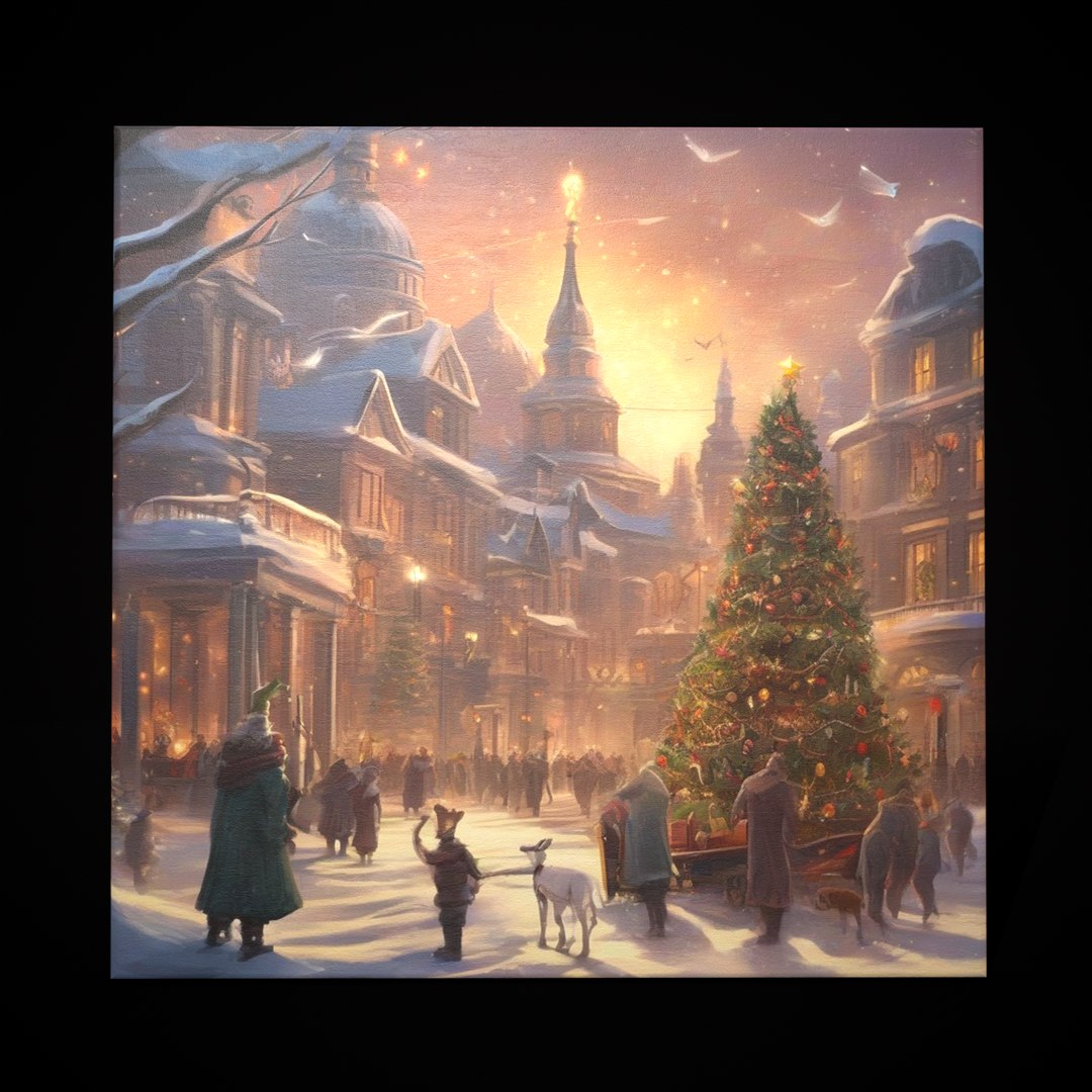 3D Christmas Painting Three Model - TurboSquid 2153967
