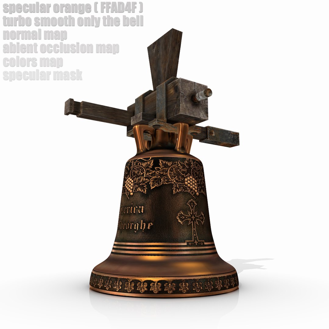 Medieval Church Bell 3d Obj