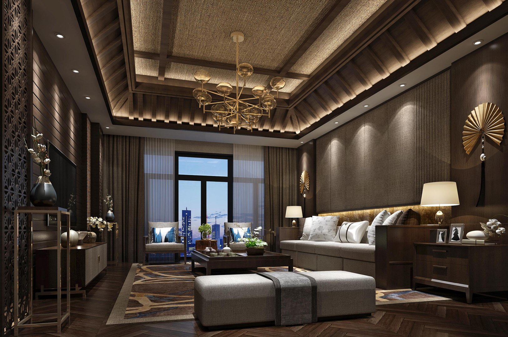 New Chinese Style Living Room 3D Model - TurboSquid 2024800