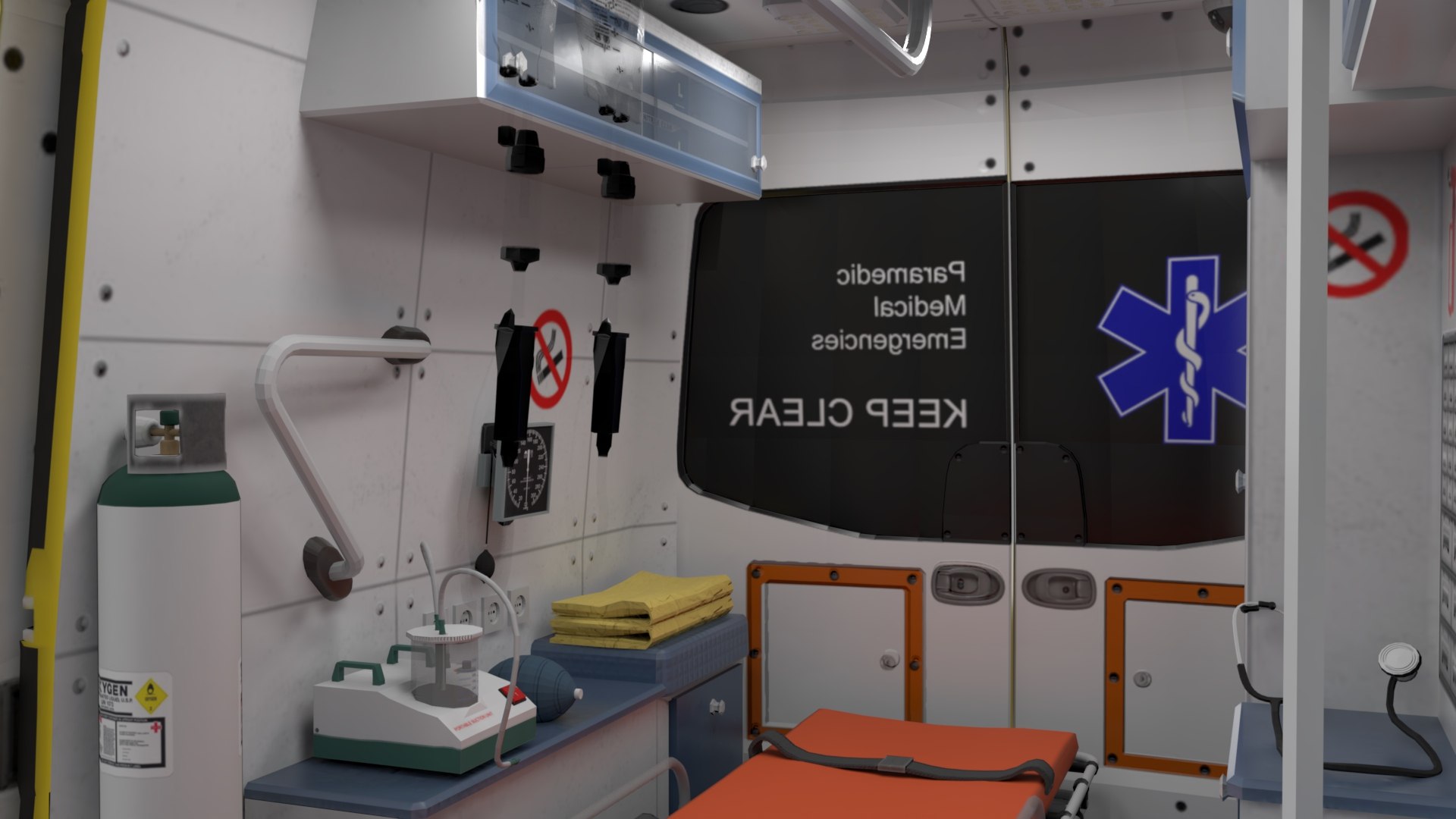 3D Ambulance Rigged Model - TurboSquid 2256234