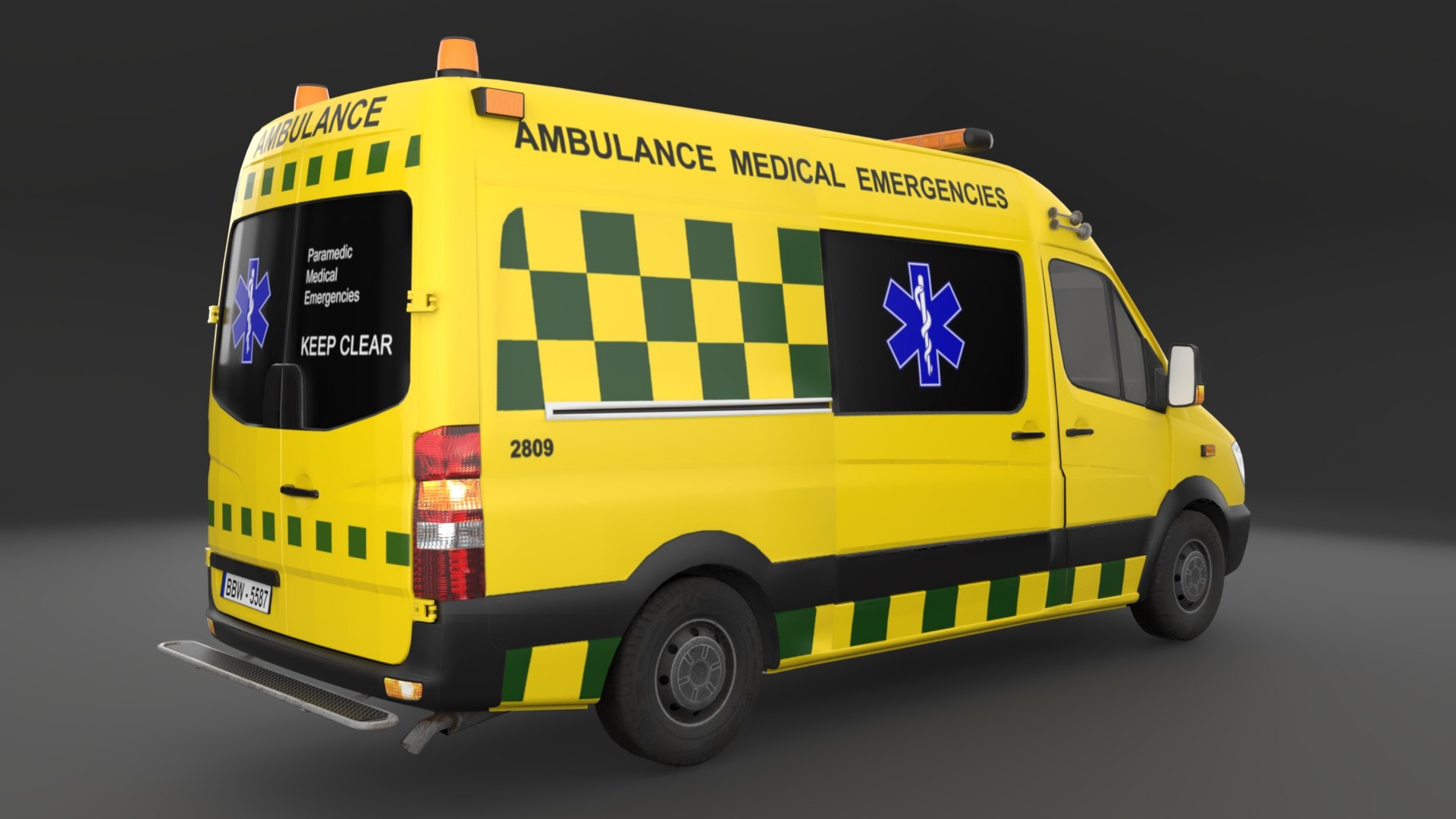 3D Ambulance Rigged Model - TurboSquid 2256234