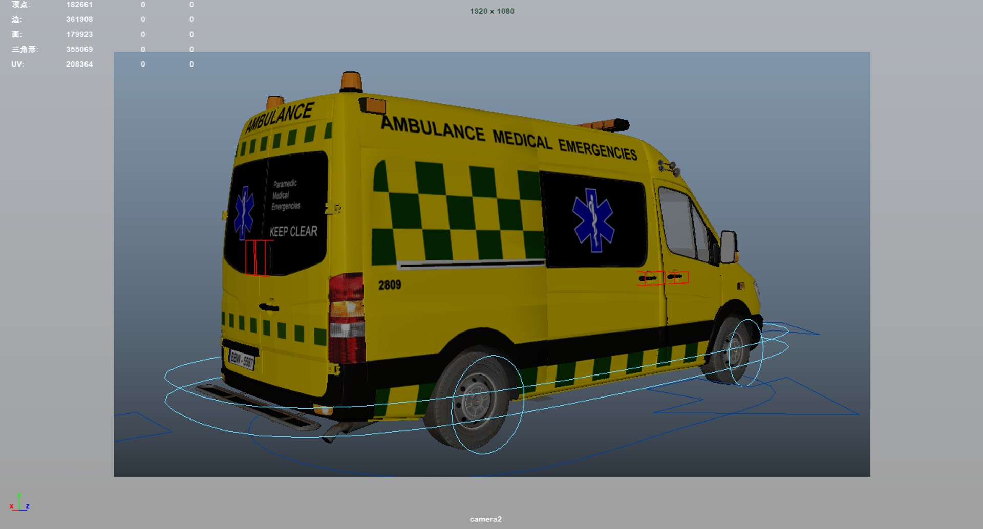 3D Ambulance Rigged Model - TurboSquid 2256234