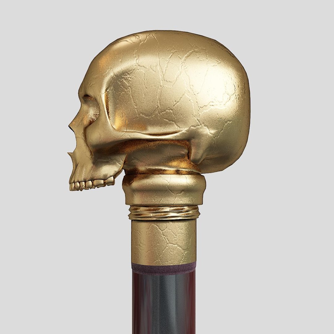 3dsmax walking stick skull