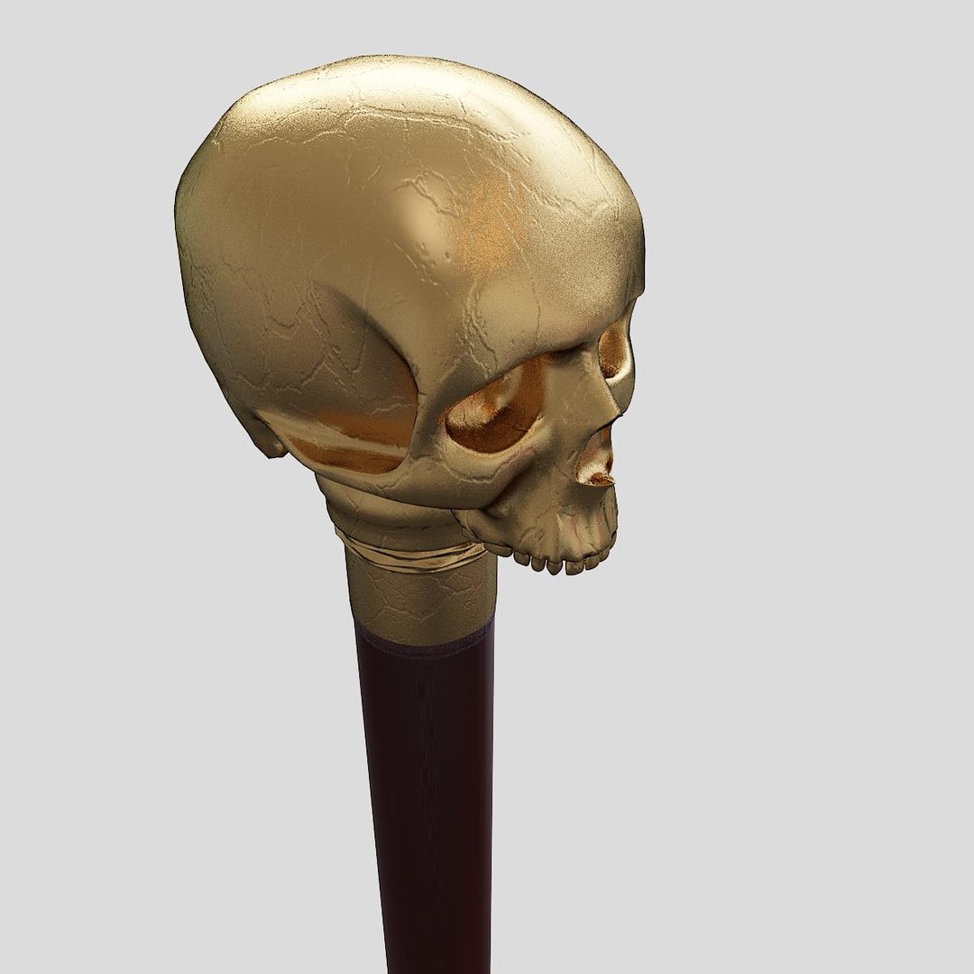 3dsmax walking stick skull