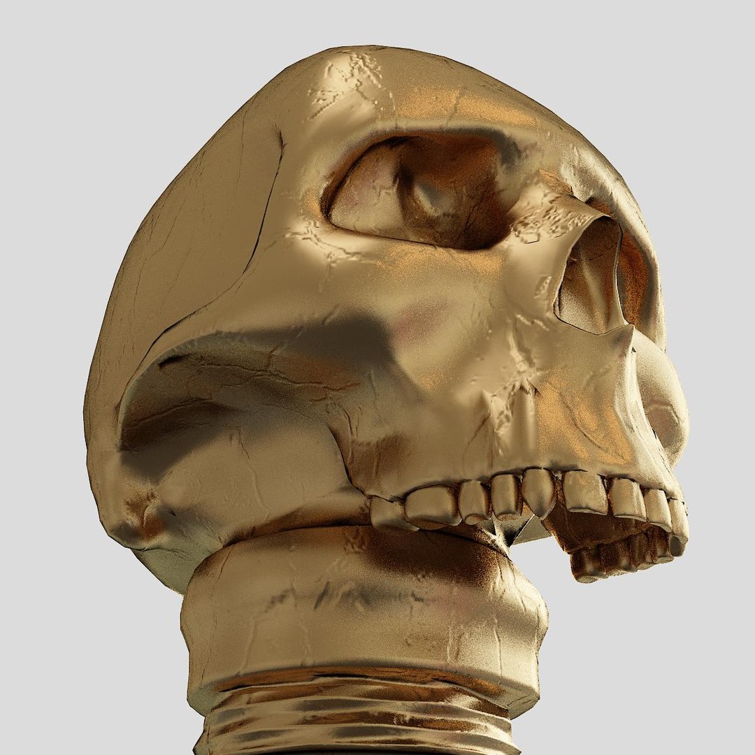 3dsmax walking stick skull