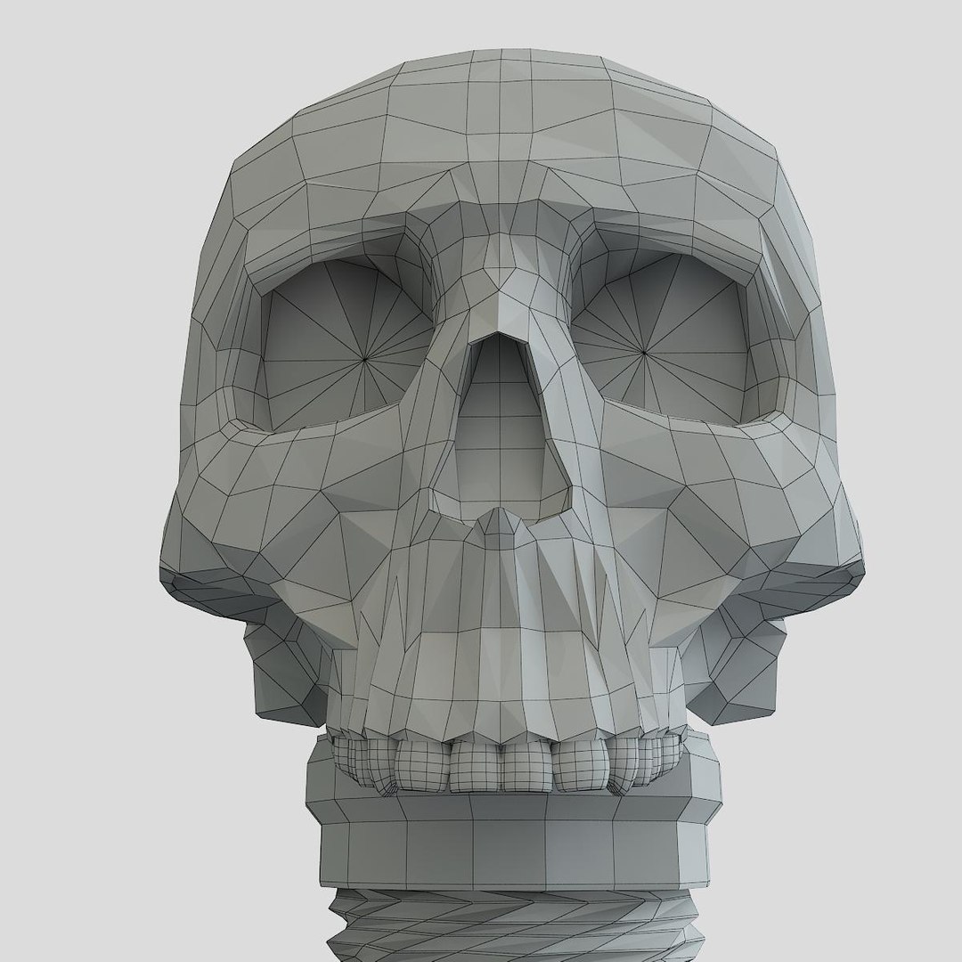 3dsmax walking stick skull