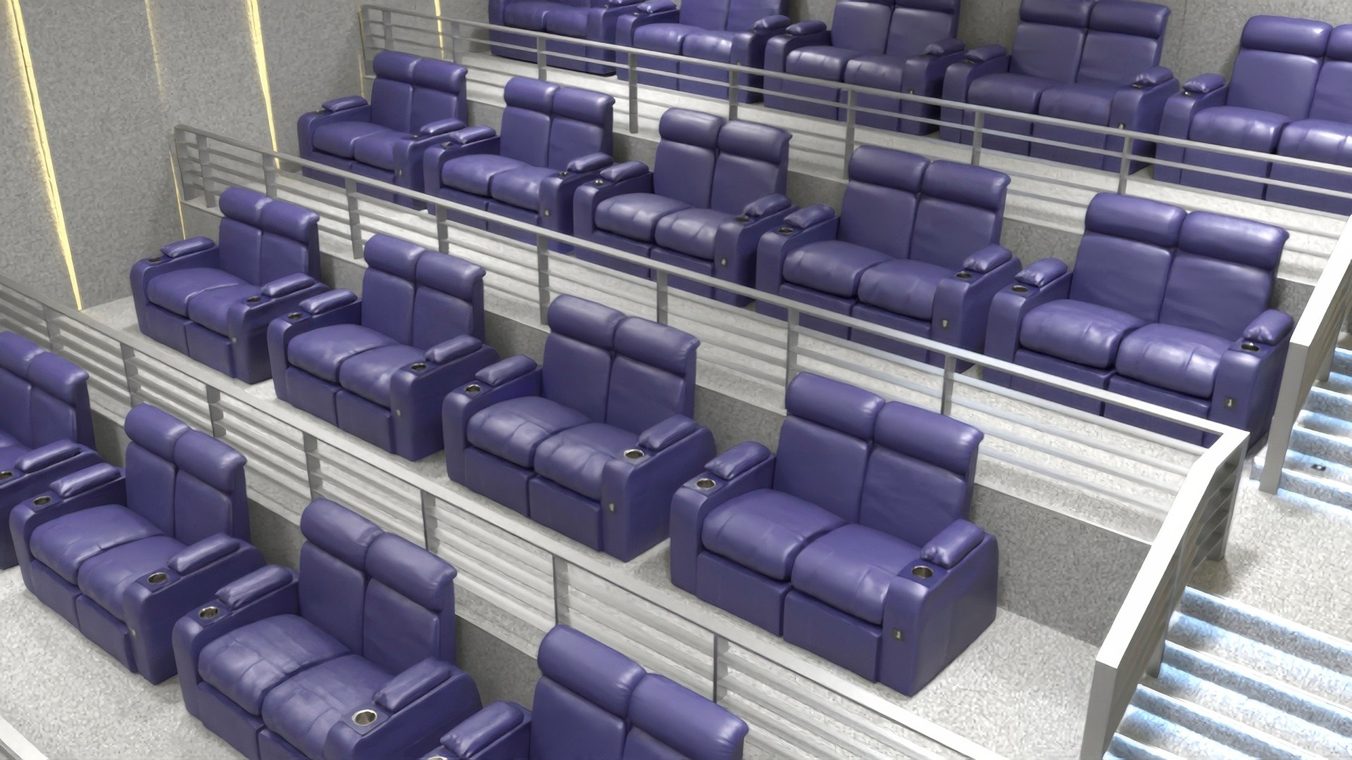 3D Model Small Cinema Interior - TurboSquid 2213181