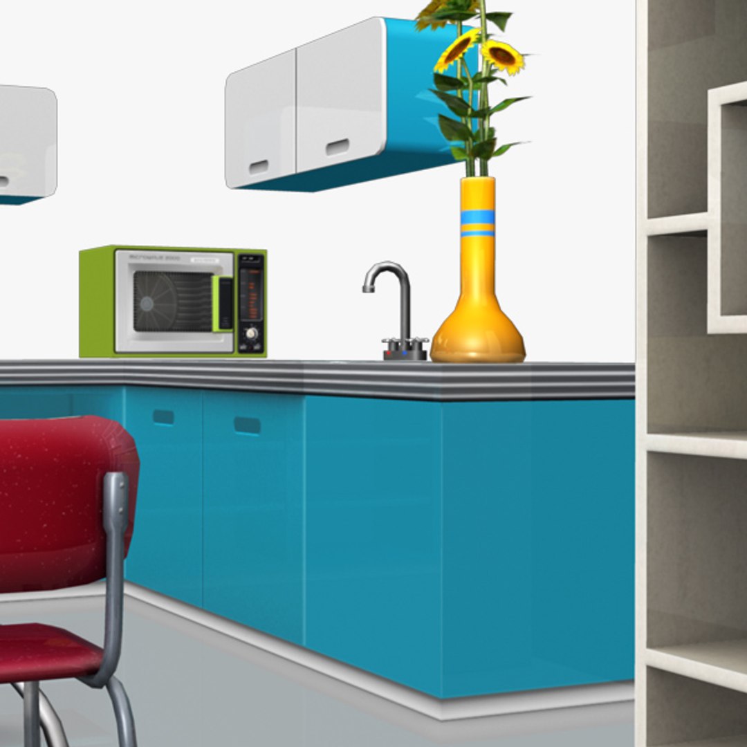 3d Kitchen Retro