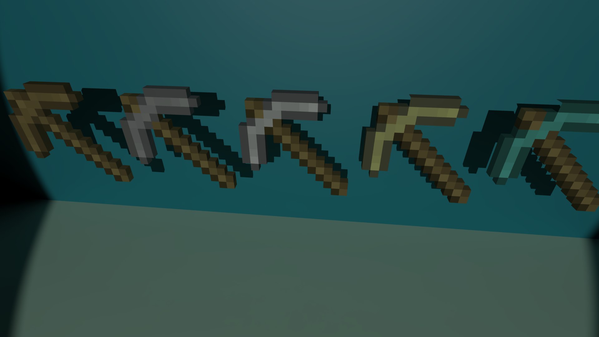 3d Model Pickaxe Minecraft