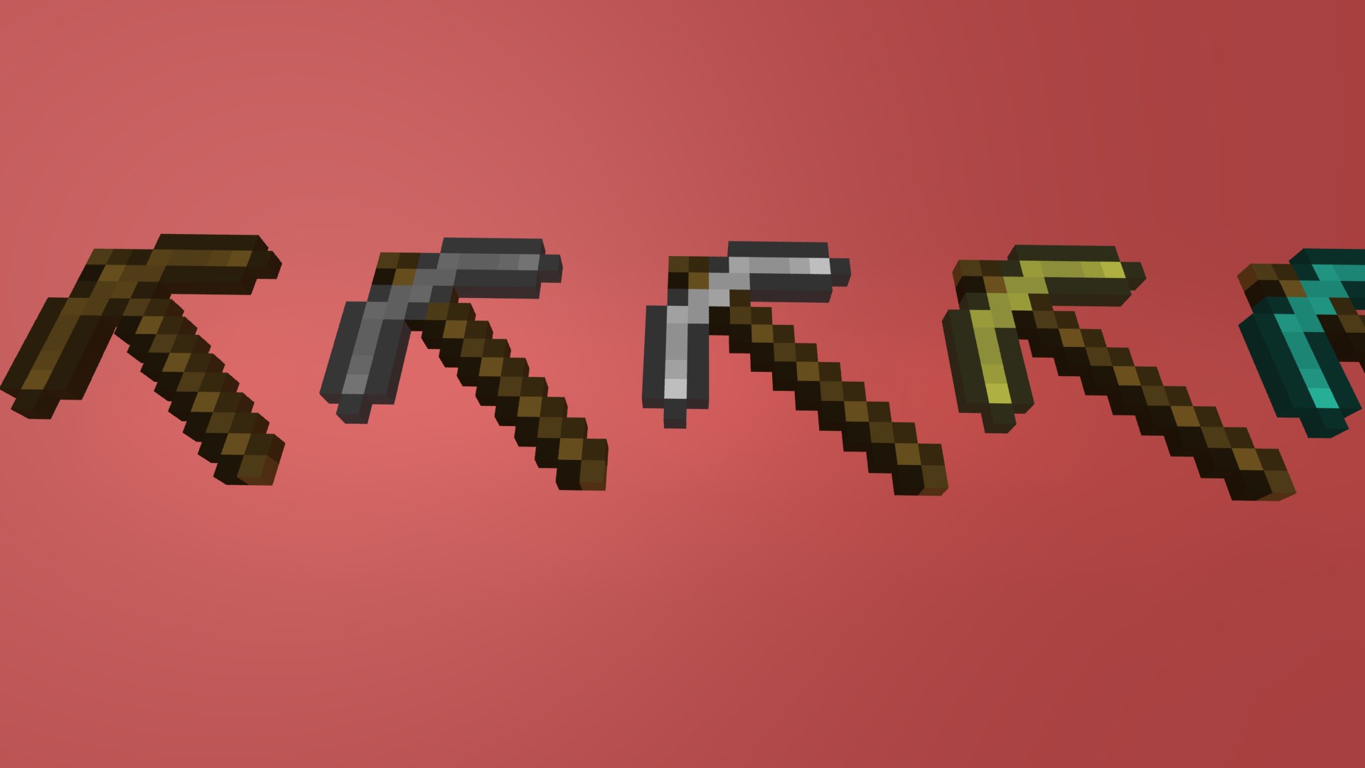 3d Model Pickaxe Minecraft