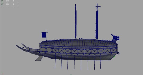 turtle ship 3d obj