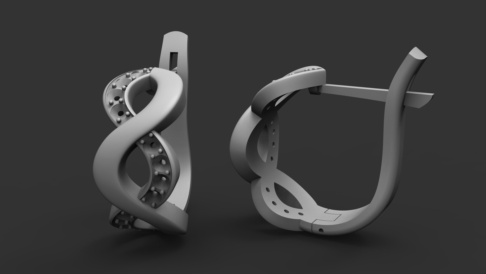 3D jewellery earrings printing - TurboSquid 1463832