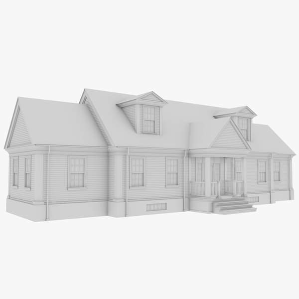 Colonial House 3D Models for Download | TurboSquid