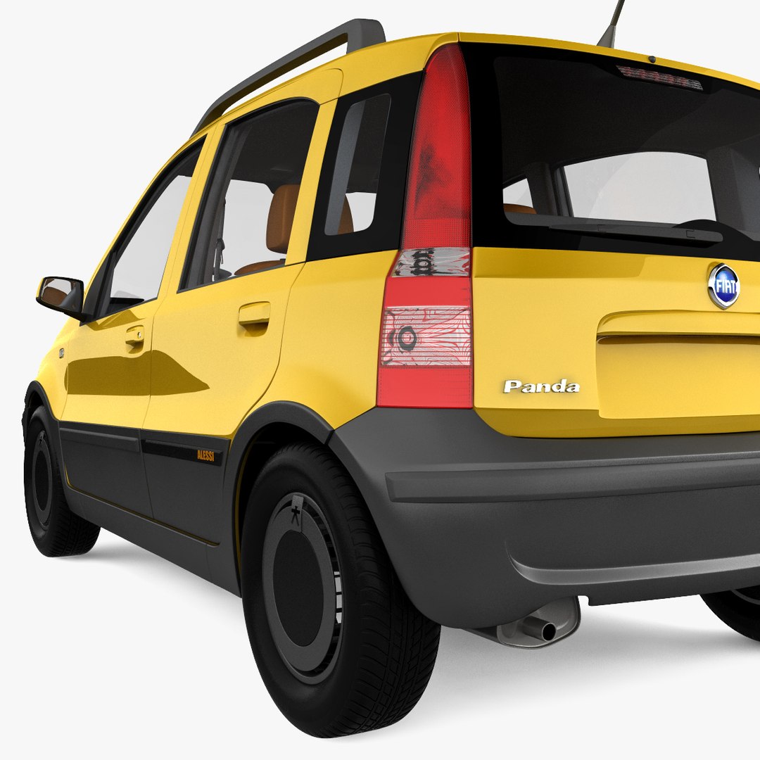 3d realistic fiat panda model