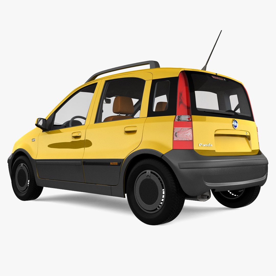 3d realistic fiat panda model