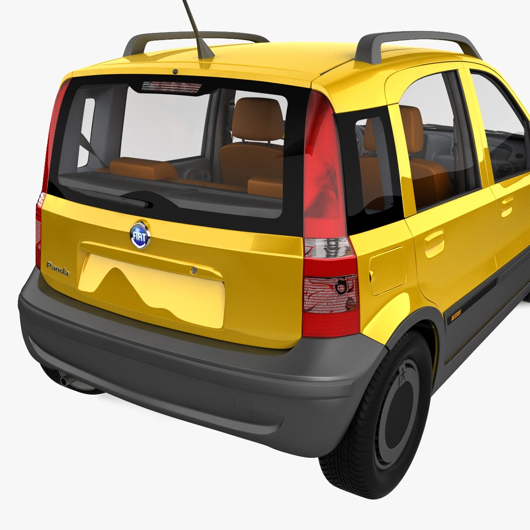 3d realistic fiat panda model