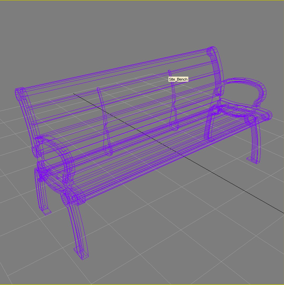 3d model cast iron bench