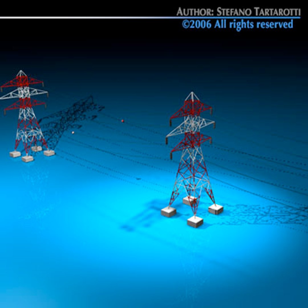 3d Power Tower Model
