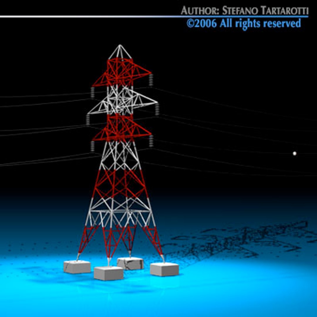 3d Power Tower Model