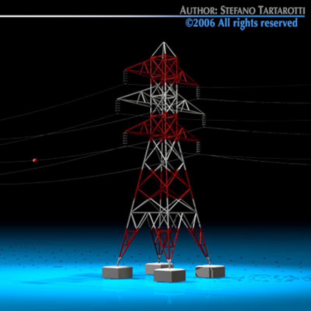 3d Power Tower Model