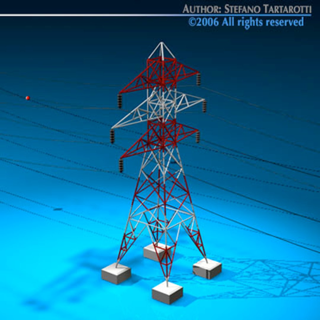 3d Power Tower Model