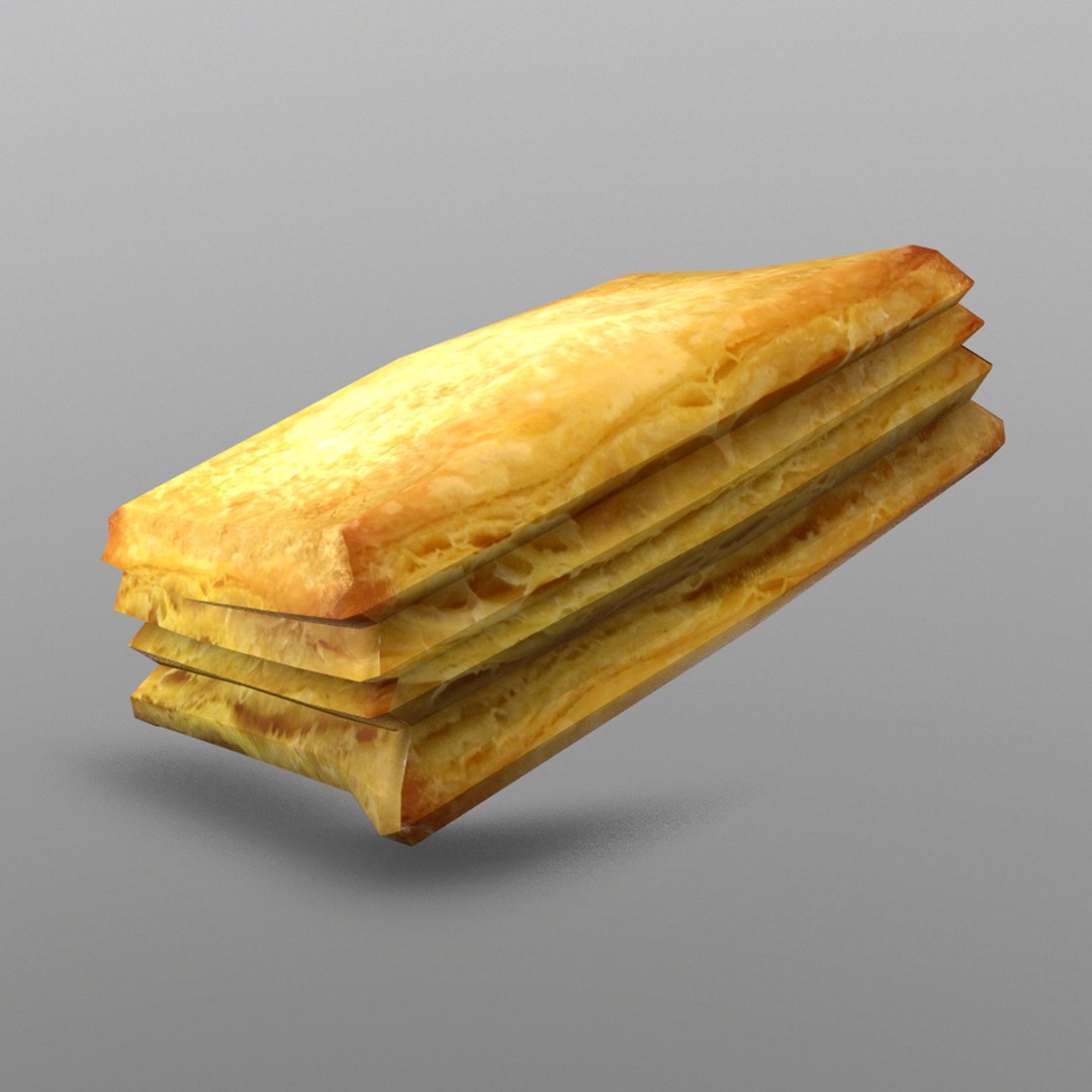 Puff Pastry 3D Model - TurboSquid 1289371