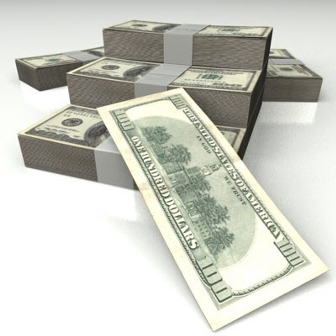 3ds Max Dollar Bills 100