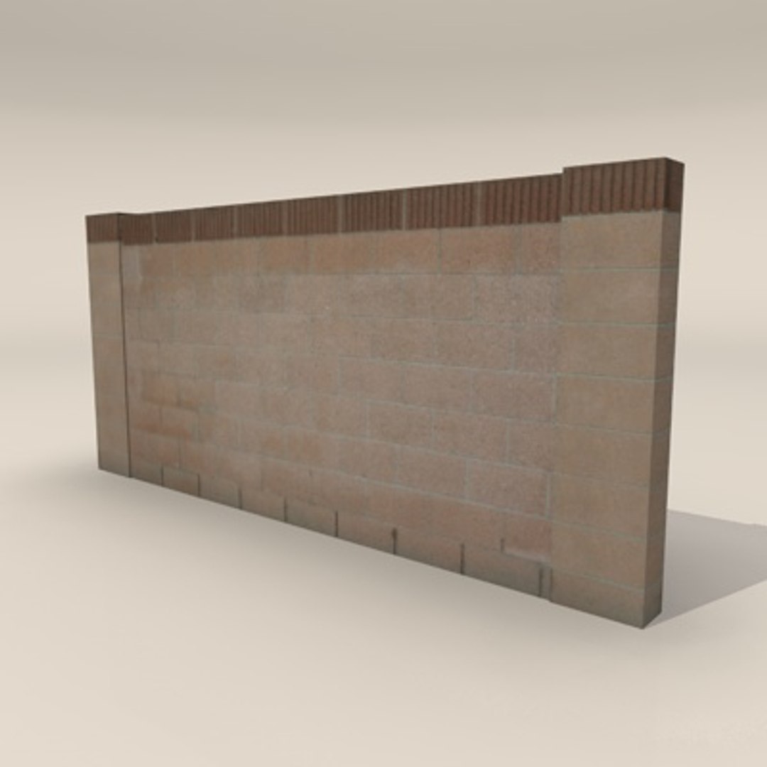 3dsmax Cinder Block Wall