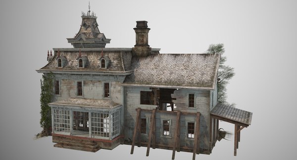 Old abandoned house victorian 3D - TurboSquid 1194614