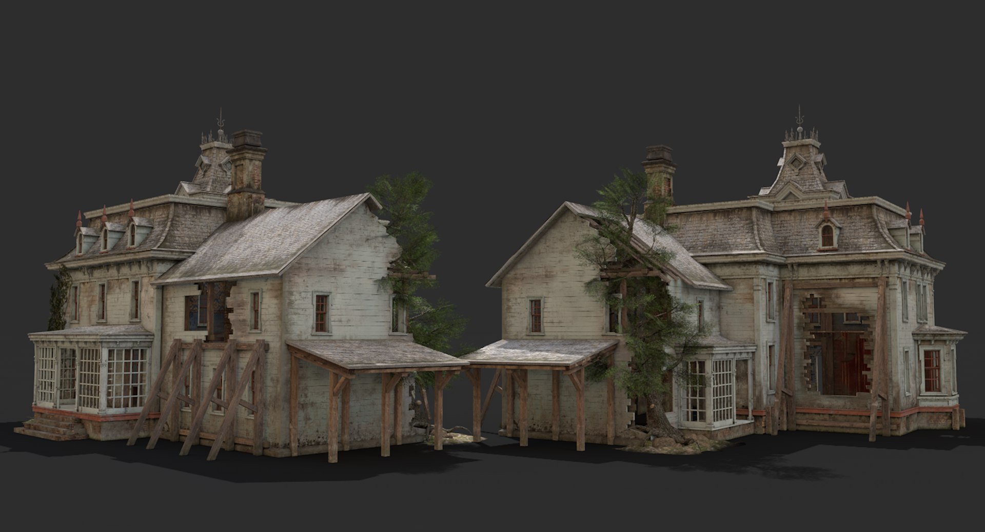 Old Abandoned House Victorian 3D - TurboSquid 1194614