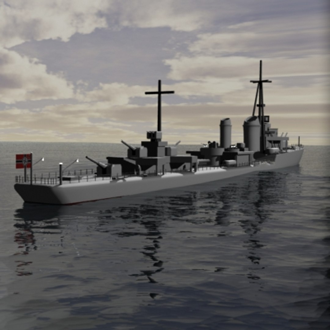 3d Model German Destroyer