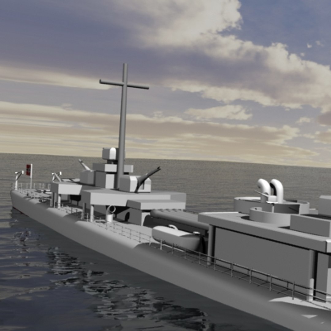 3d Model German Destroyer